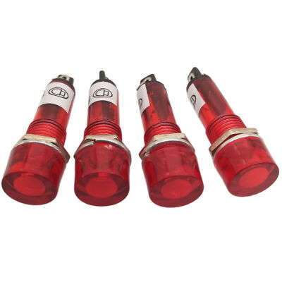 10pcs Red XD10-3 110V AC 10mm Power Signal Indicator Light Mini Pilot ...