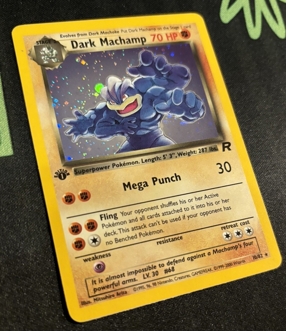 DARK MACHAMP Pokemon Card - WOTC - 1st Edition - Team Rocket - 10/82 ...
