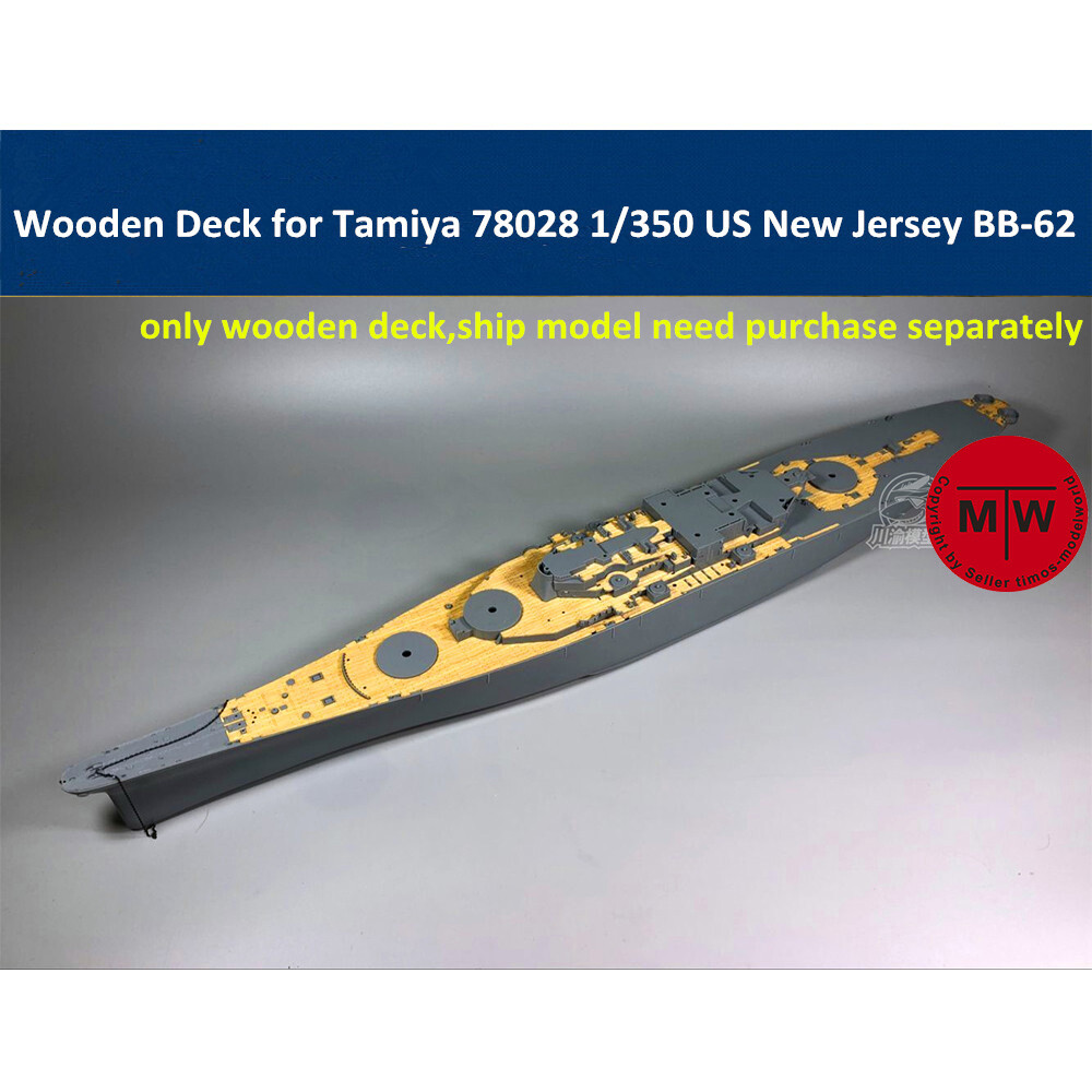 Wooden Deck for Tamiya 78028 1/350 Scale US Battleship New Jersey BB-62 ...