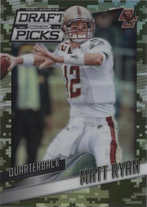 2015 Panini Prizm Collegiate Draft Picks - Matt Ryan #72 Camo Prizm ...