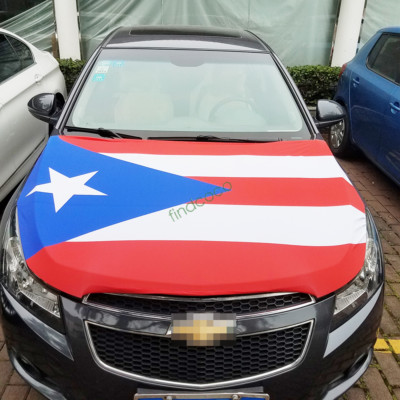 Puerto Rico Flag Car Hood Engine Cover 3.3X5FT 100% Polyester Elastic ...