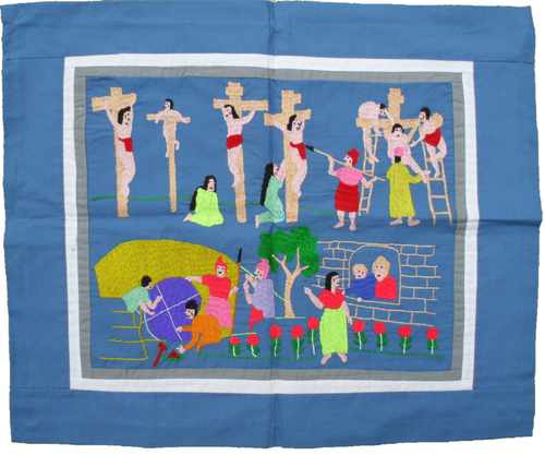 Hmong Original Handmade Story Artwork Art paj ntaub Cultural Embroidery ...