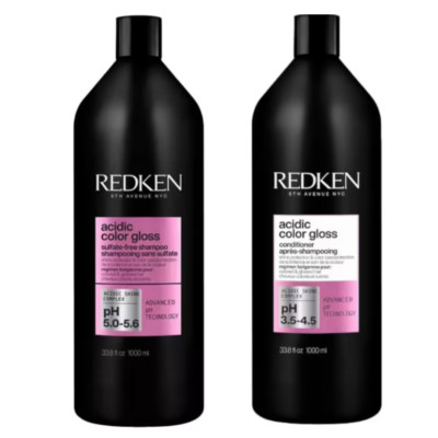 Redken Acidic Color Gloss Sulfate Free Shampoo and Conditioner Liter ...
