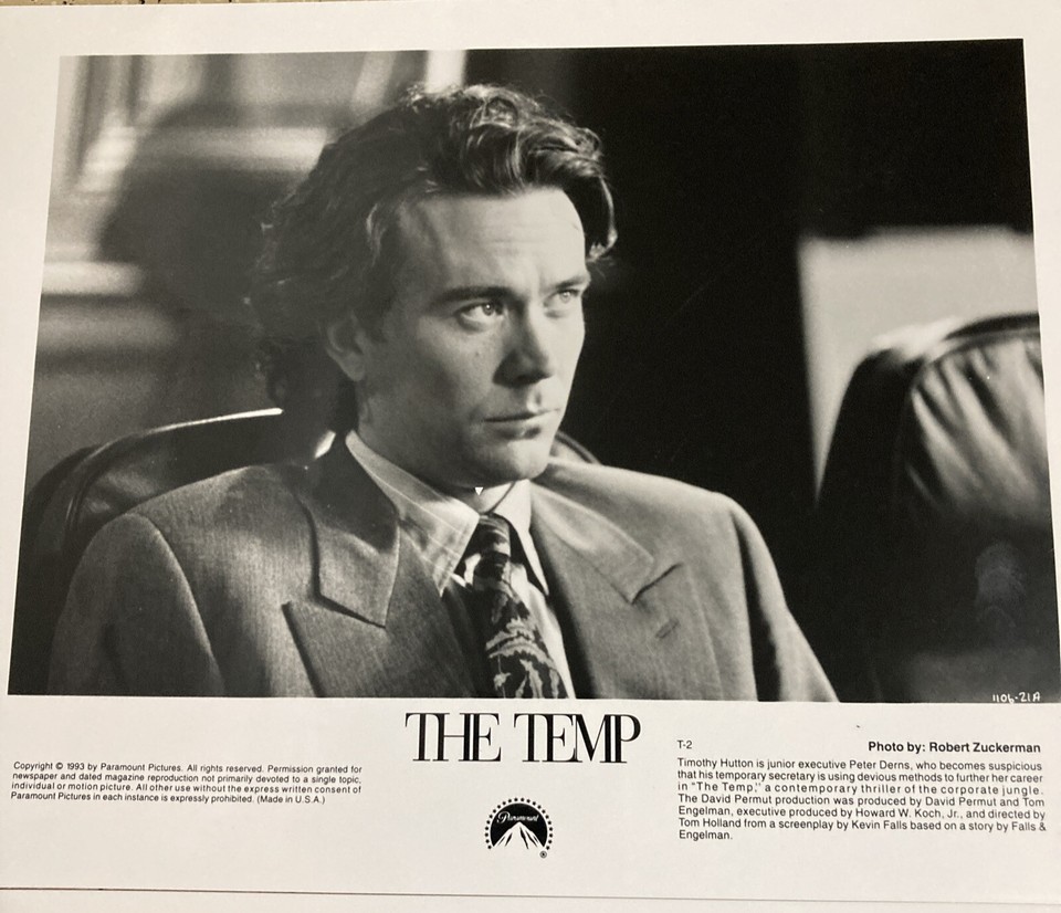 LOT THE TEMP TIMOTHY HUTTON FAYE DUNAWAY LARA FLYNN BOYLE PRESS PHOTO B ...