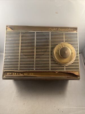 Philco Eight Vintage Transistor Radio Works Battery | eBay