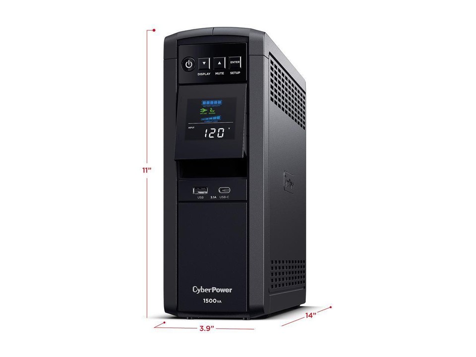 CyberPower CP1500PFCLCD PFC Sinewave UPS Systems - 1500VA/1000W, 120 ...