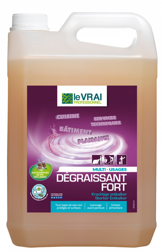 Detergent degraissant fort multi usages le vrai bidon de 5 litres - LE ...