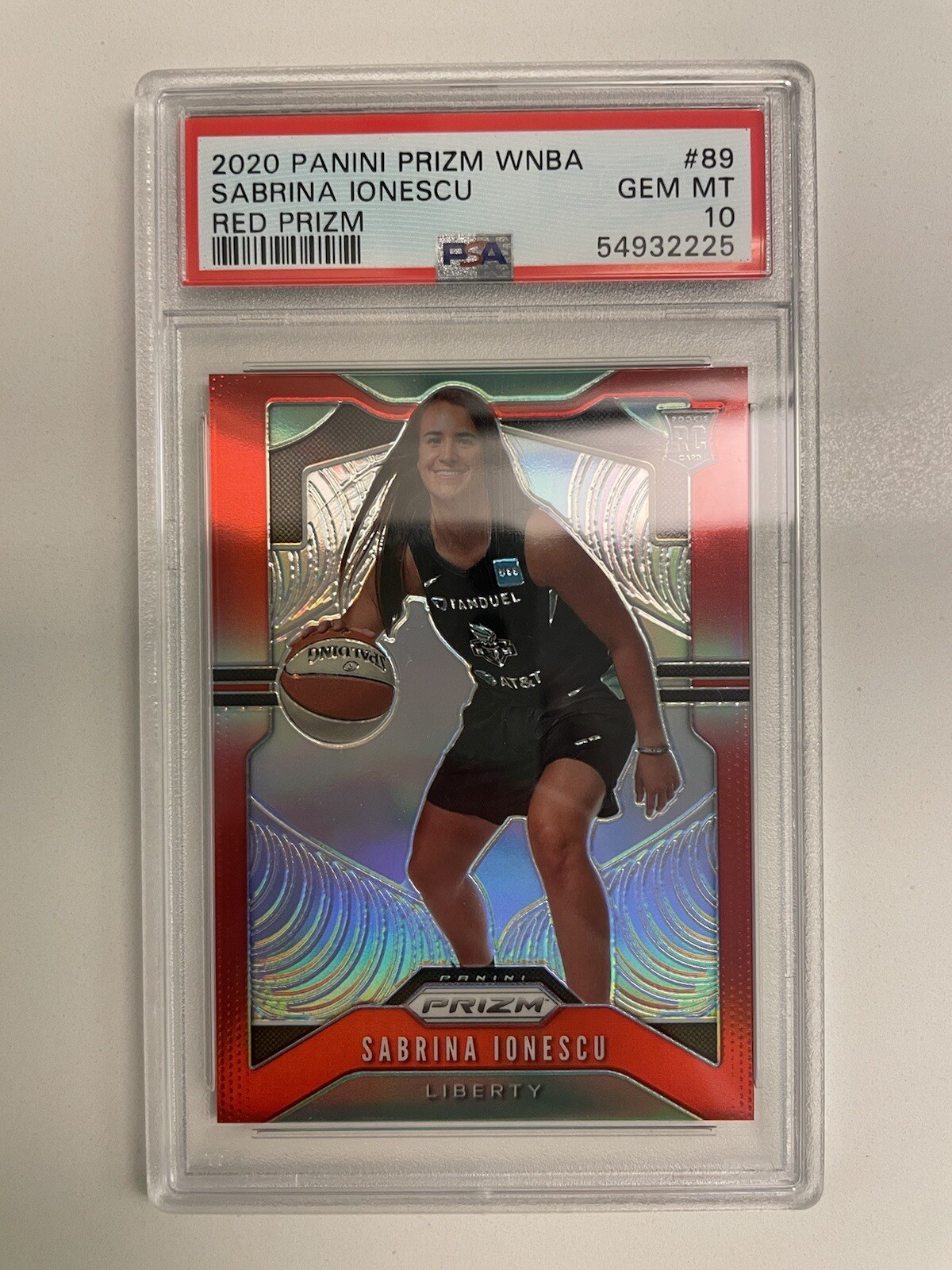 2020 Prizm WNBA Sabrina Ionescu Rookie Red Prizm /275 PSA 10 GEM SP ...