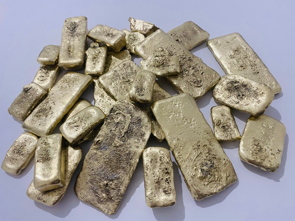 1000 Grams Scrap Gold Bar For Gold Recovery Melted Different Computer ...