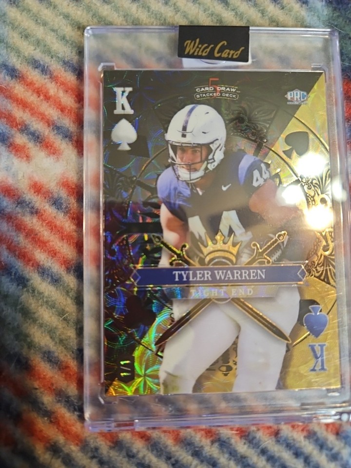 2024 WILD CARD ROOKIE PENN STATE TYLER WARREN GOLD 1/1 INDIANAPOLIS ...