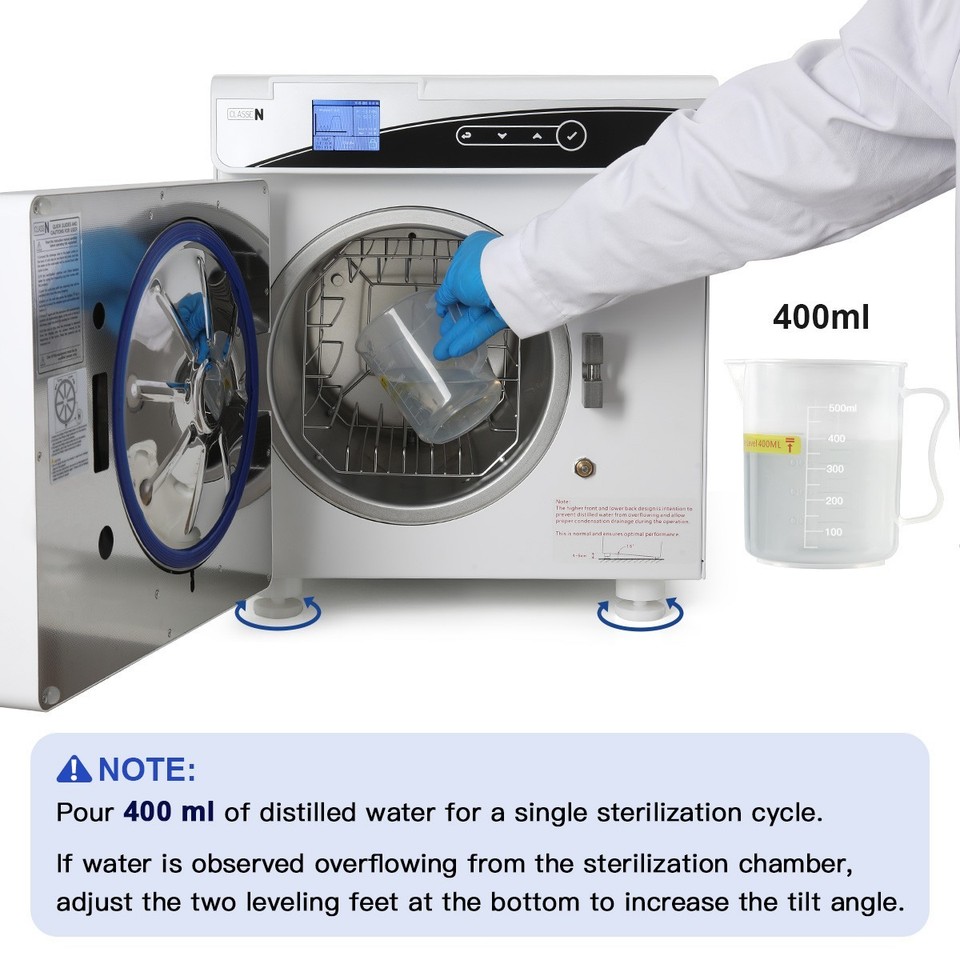 22L Class N Dental Autoclave Vacuum Steam Sterilizer with Drying ...