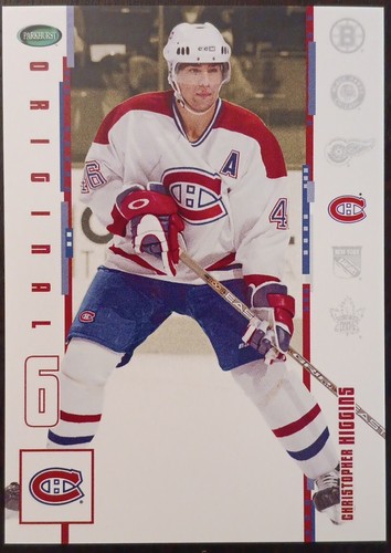 2003 - 2004 Parkhurst Christopher Higgins Original Six Canadiens #13 ...