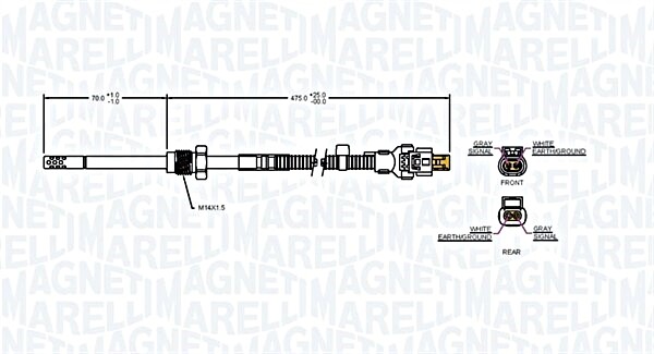 MAGNETI MARELLI Exhaust Gas Temperature Sensor For MERCEDES S205 ...