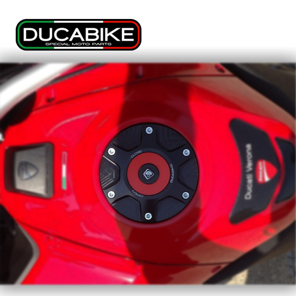 Gas Tank Cap Black-Red TSB03DA Ducabike Ducati Multistrada 1200 S Abs ...