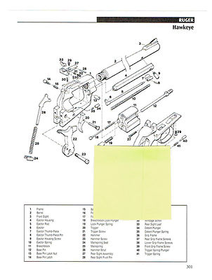 RUGER HAWKEYE REV., MARK I, STANDARD AUTO EXPLODED VIEW/PARTS LIST 2011 ...
