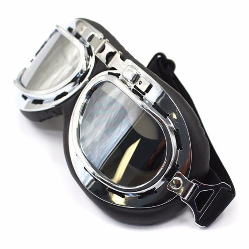 Vintage Scooter Goggles Pilot Sunglasses Retro Eyewear Helmet Glasses ...