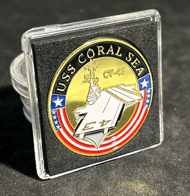USS CORAL SEA CV-43 Challenge Coin USN-US NAVY 40mm with Case New | eBay