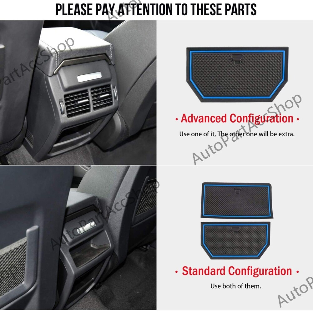 Anti-Slip Gate Slot Mats Cup Pad Fit for Land Rover Range Rover Evoque ...