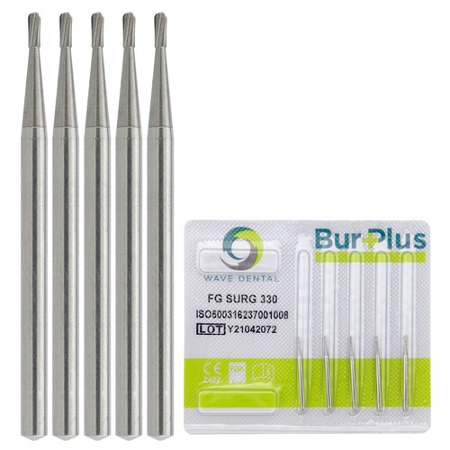 Wave Dental Surgical Burs Long Shank 25mm Carbide Pear Midwest FGOS FG ...