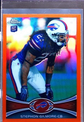 2012 Topps Chrome Stephon Gilmore Orange Refractors RC #26 Bills | eBay