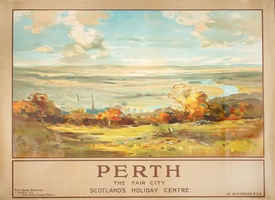 Original Railway Poster: Perth, The Fair City c1925 | eBay UK