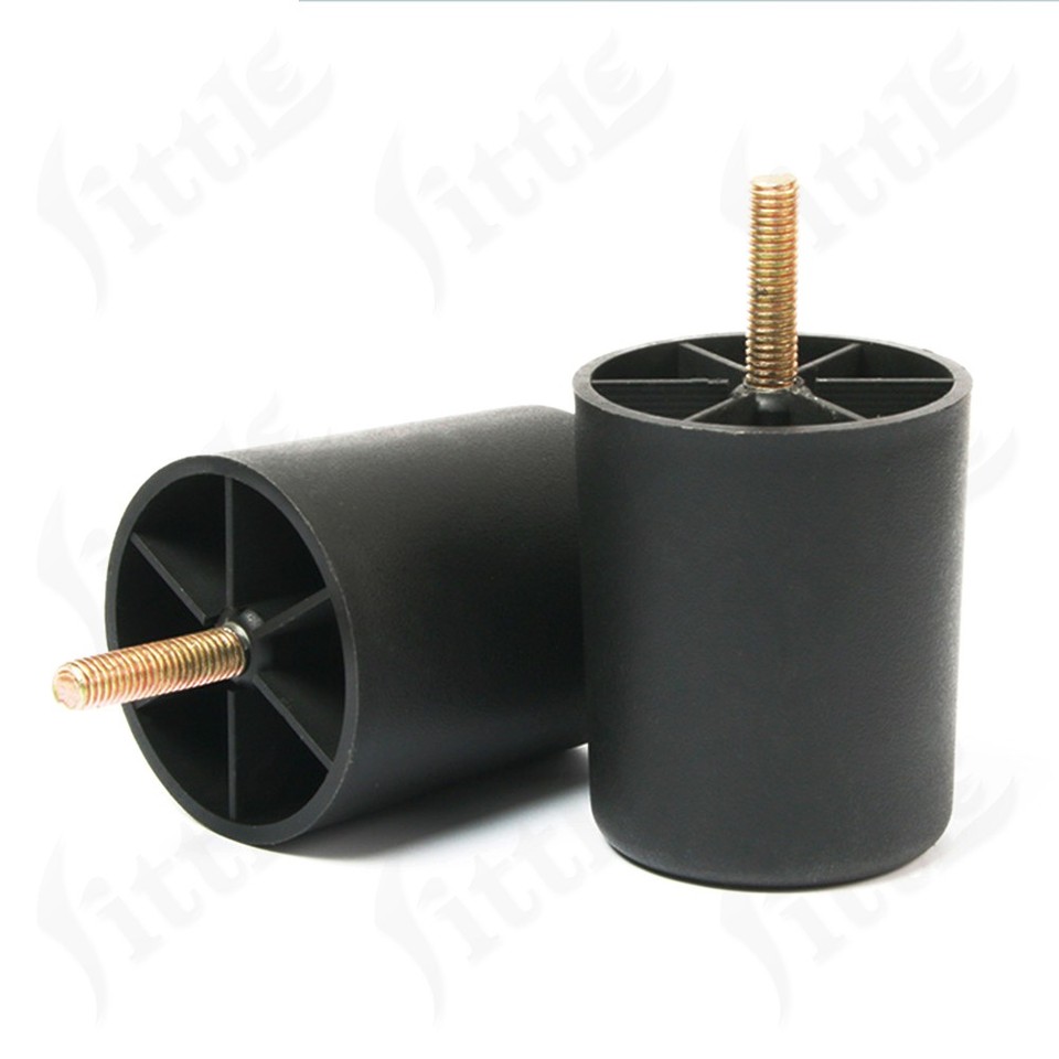 Black Plastic Screw In Furniture Feet Glide Divan Bed Base Legs Sofa ...