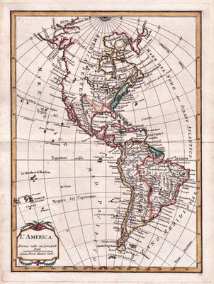 America North South Continent United States Florida Map Borghi 1790 | eBay