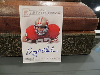 National Treasures Greatest Signatures Autograph 49ers Dwight Clark 08/ ...