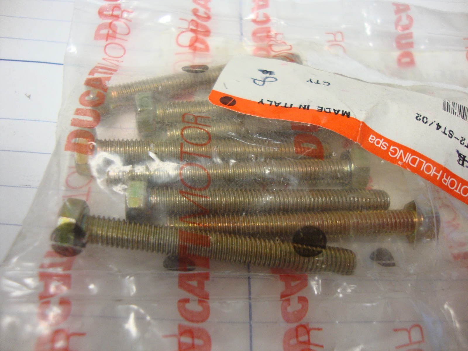 Brand New Ducati Pack of 8 Vite TE M5X45 8.8 UNI 5739 Screws ...