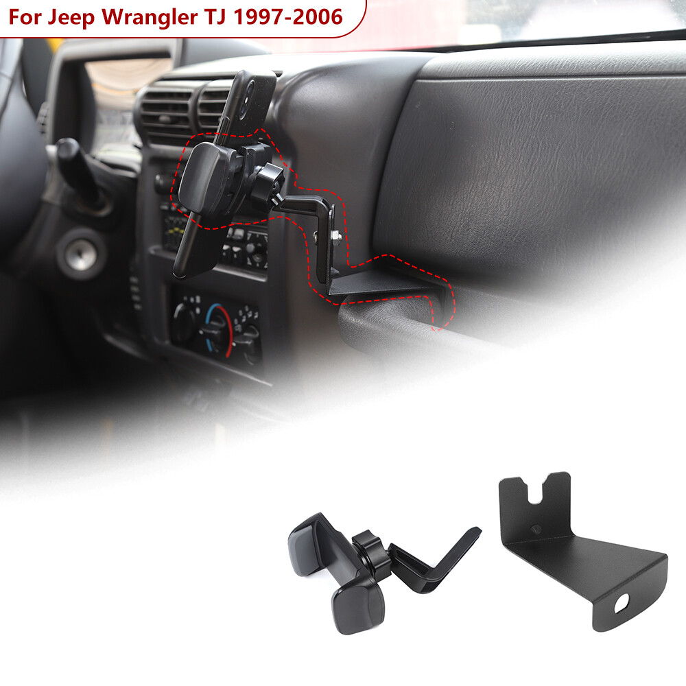 Metal Walkie-talkie Holder & Phone Mount Rack For Jeep Wrangler TJ 1997 ...