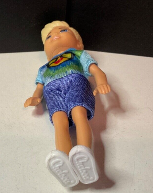 Mattel Barbie Club Chelsea Cute Blonde Hair Boy Tommy Doll Smiley Face ...