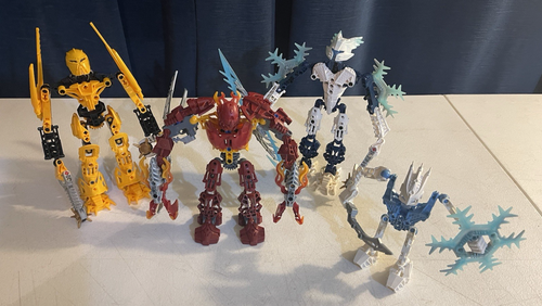 2009 Lego Bionicle 8989 MATRA NUI 8976 METUS 8979 MALUM 8988 GELU ...
