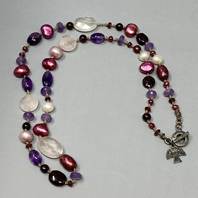 Sundance Catalog Necklace Peyote Bird Amethyst Rose Quartz Pearl ...
