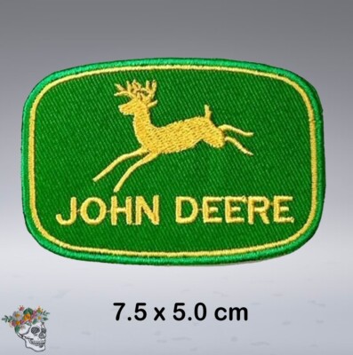 JOHN DEERE GREEN FARMER FARMING BADGE IRON SEW ON PATCH DEER DEAR | eBay UK