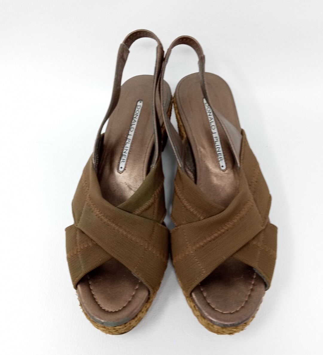 Donald Pliner Kiwa Brown Bronze Wedge Heels Platform … - Gem