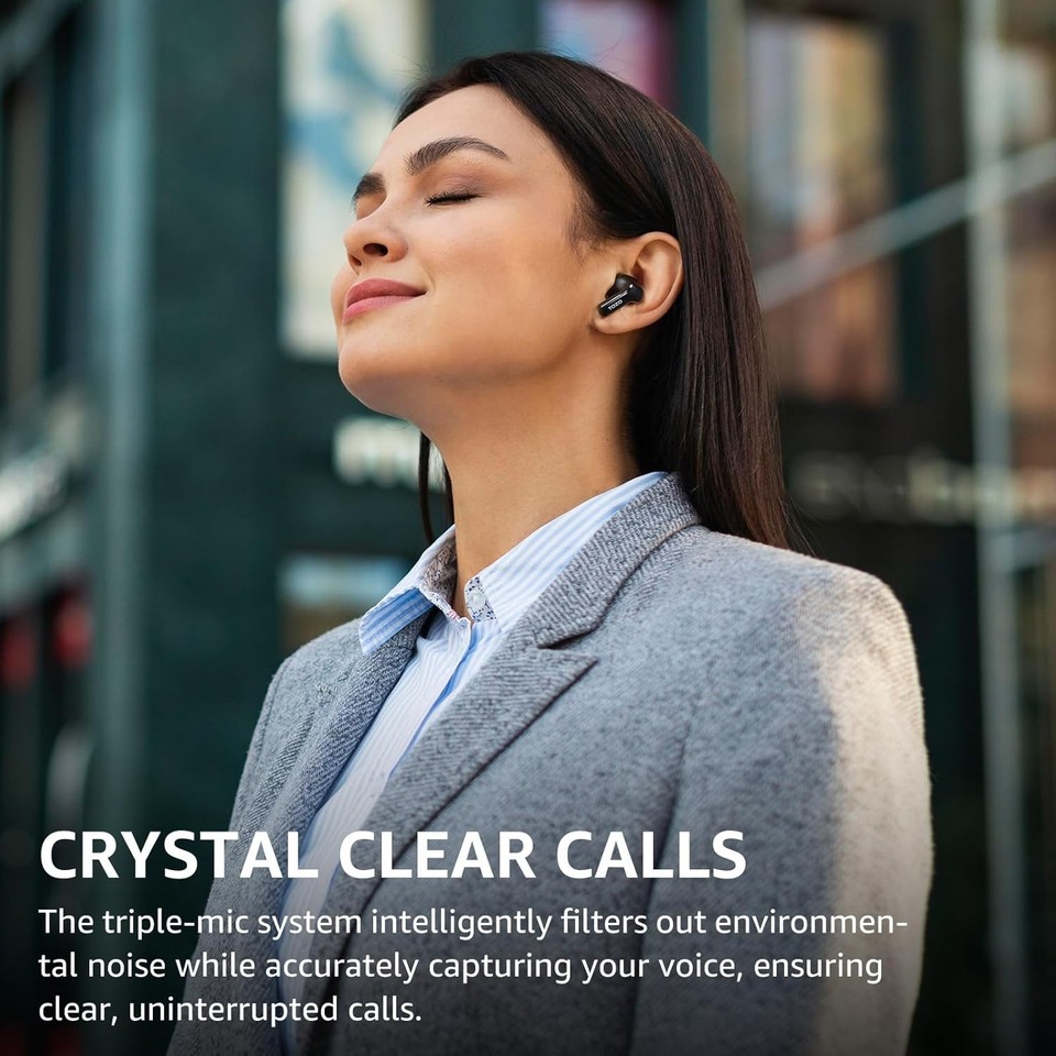 TOZO NC3 Hybrid Active Noise Cancelling Wireless Earbuds with Mics AI ...