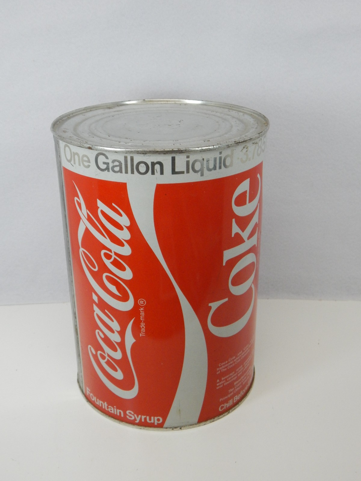 Vintage 1970s Coca-Cola Coke Syrup 1 Gallon Metal Can Empty Sealed Rare ...