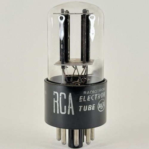 (1) Tested RCA 6SN7GTB Tube Black Stagger Plates Date Code KQ 6SN7 GTB ...