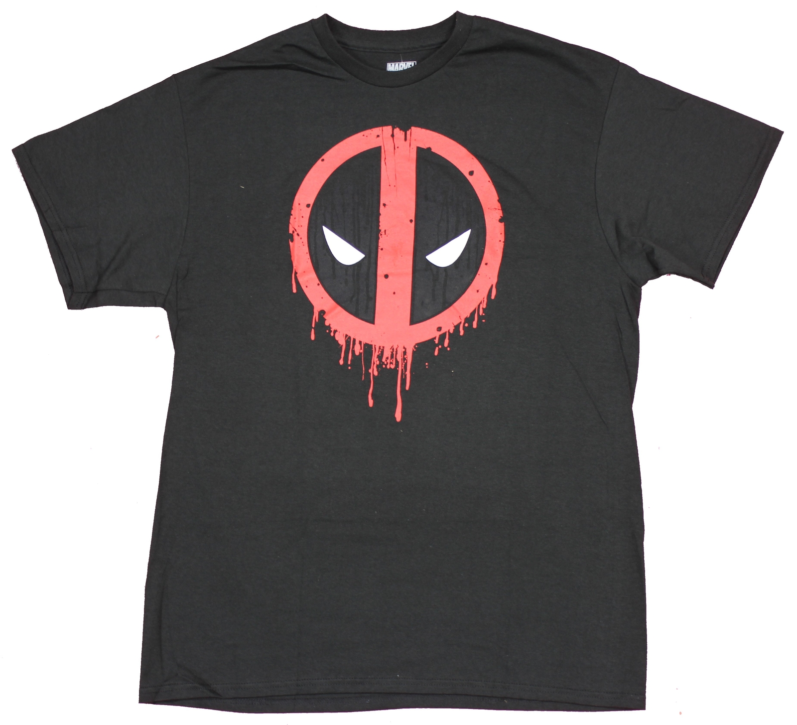 Deadpool Mens T-Shirt - Dripping Classic Slant Eyed Logo | eBay