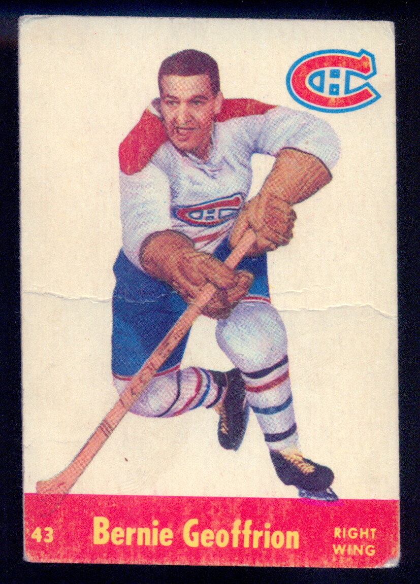 1955-56 PARKHURST HOCKEY #43 Bernie Geoffrion VG-EX HOF Montreal ...
