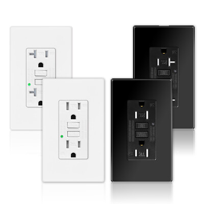 15 / 20 Amp GFI Outlet Duplex Receptacle Ground Fault Circuit ...