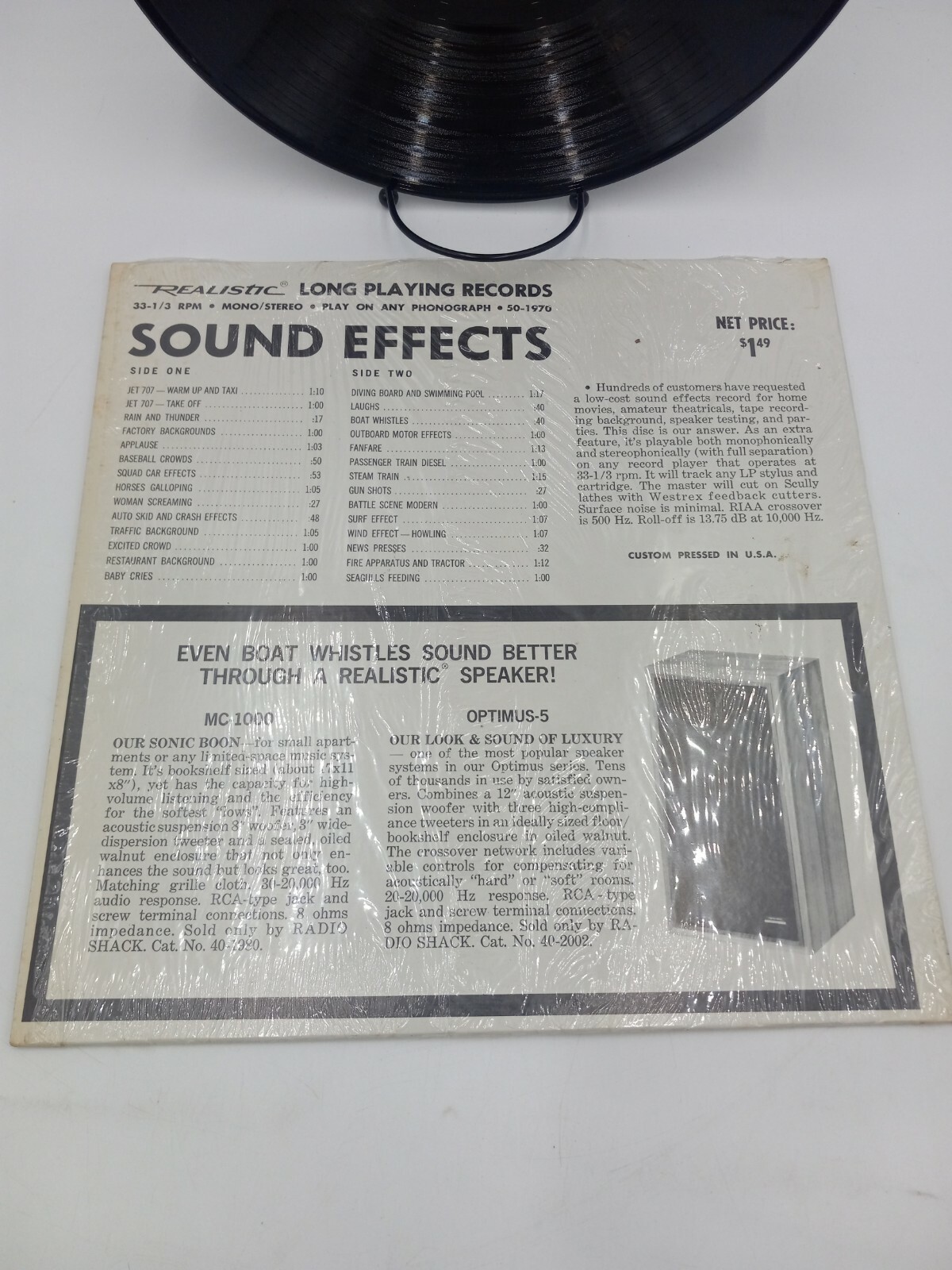 28 Timed Sound Effects LP Realistic Records Stereo Electronics VG+ | eBay