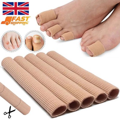 5~10x Silicone Tube Toe Gel Protectors Soft Cushion Pad Finger Foot ...