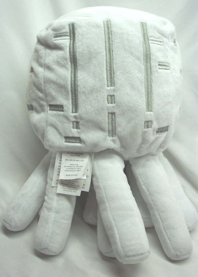 Mojang Minecraft LARGE WHITE GHAST PILLOW BUDDY 15" Plush Stuffed ...
