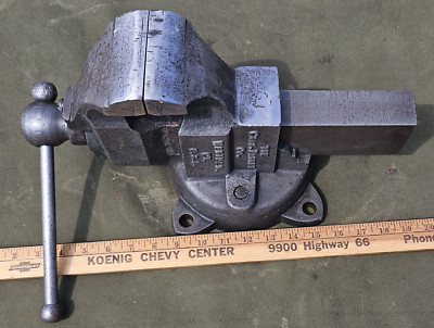 Vintage Massive CHAS. PARKER BENCH VISE #203 Heavy 3.5" Jaws 6.5" Open ...