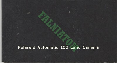 Vintage Polaroid Automatic 100 Land Camera Manual | eBay