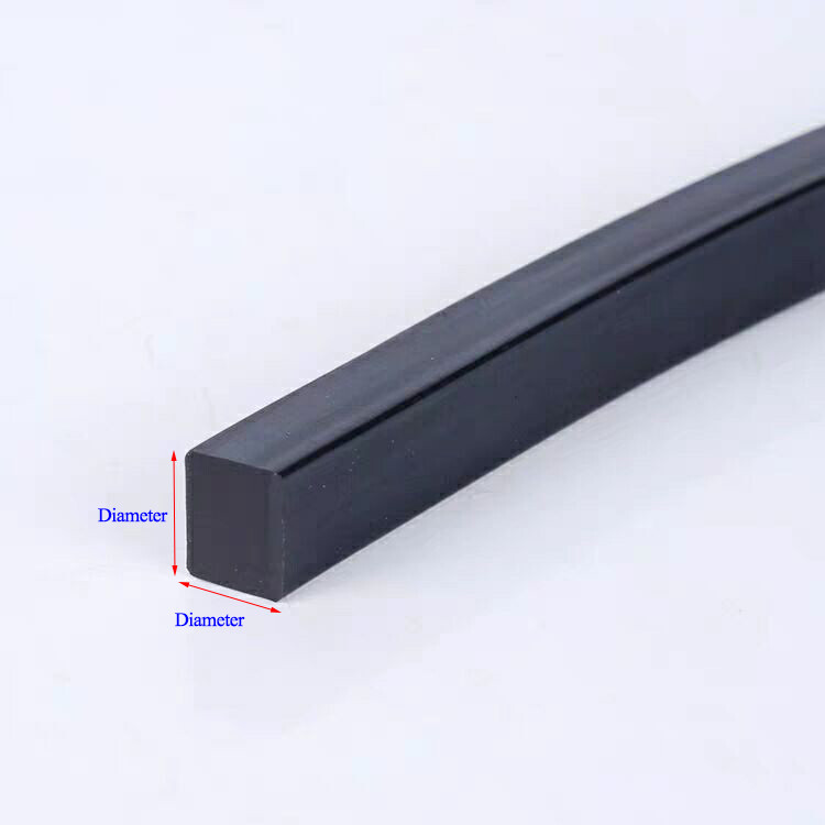 Black Solid Nitrile Rubber square-shaped / O Ring Cord Oil Water Seal ...