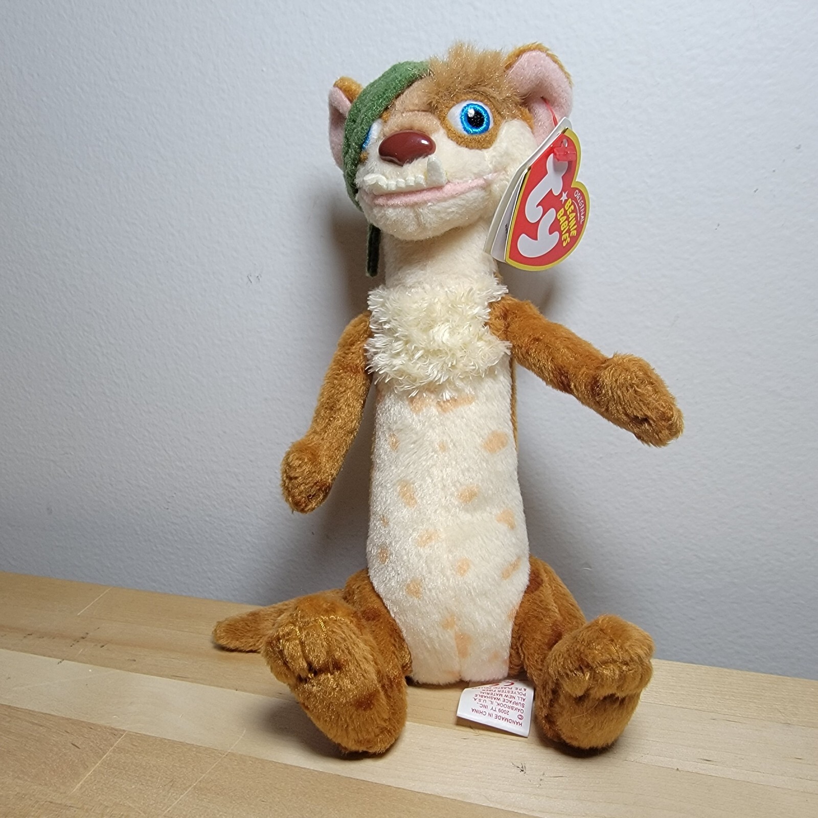Ty Beanie Baby - BUCK the One Eyed Weasel (Ice Age 3 Movie) MINT with ...