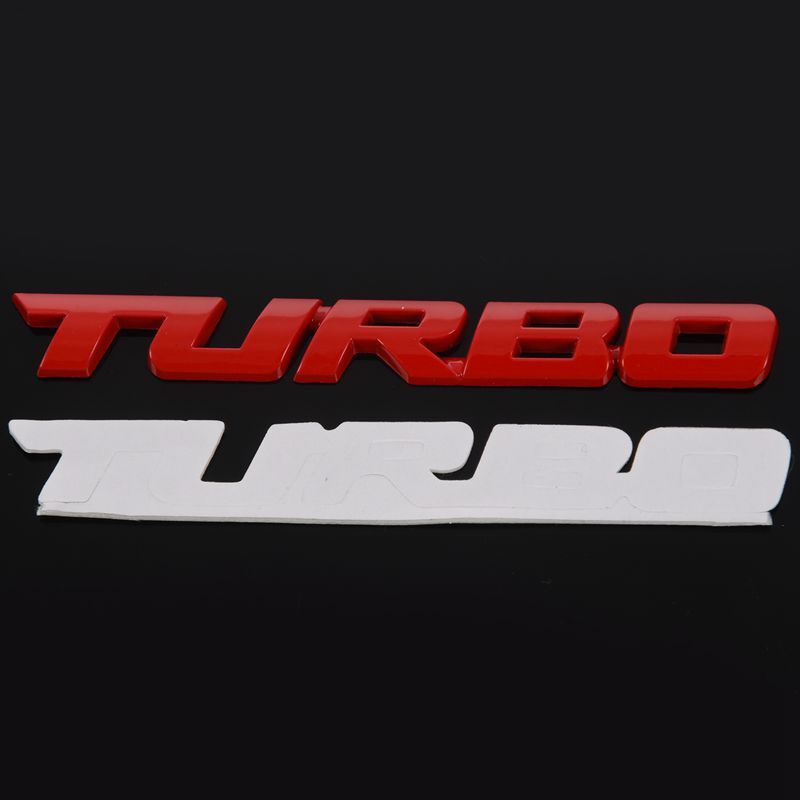 TURBO Universal Car Motorcycle Auto 3D Metal Emblem Badge Decal Sticker ...
