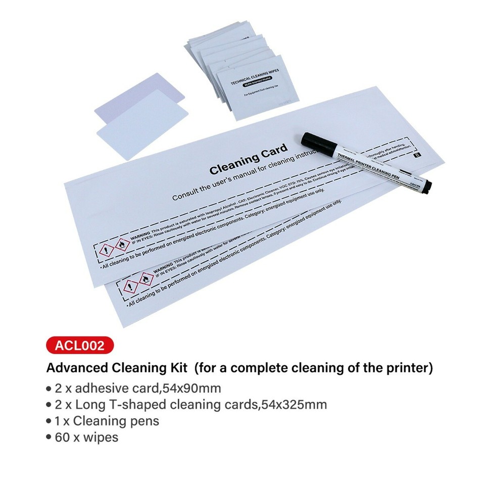 New for Evolis ACL002 Advanced Cleaning Kit for Zenius / Elypso / Primacy | eBay
